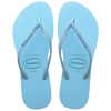 Blue Water Slim Glitter Neon Flip Flops|HAVAIANAS